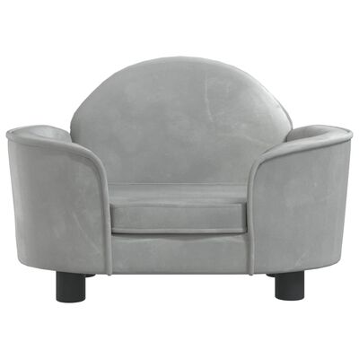 vidaXL Hundebett Hellgrau 66x40x45 cm Samt | vidaXL.de