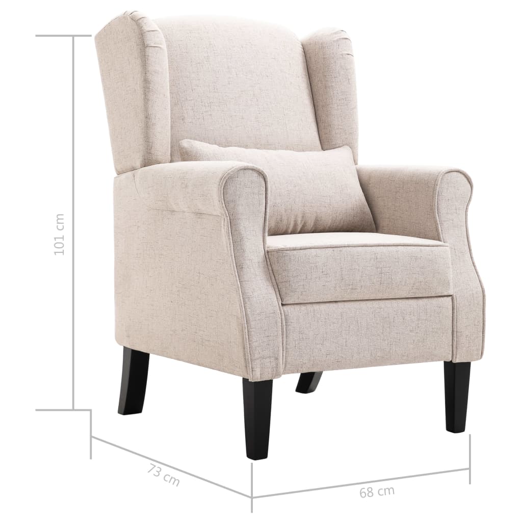vidaXL Sessel Beige Stoff | vidaXL.de