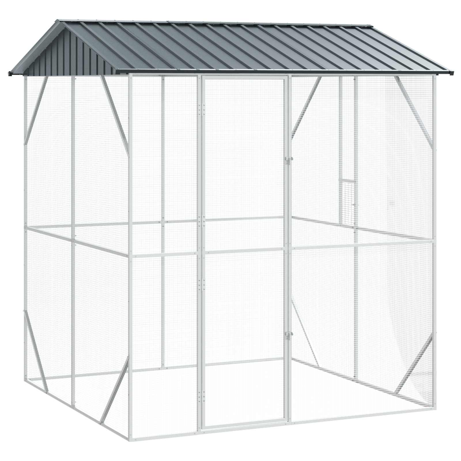 vidaXL Voliere Anthrazit 210x227x247 cm Stahl | vidaXL.de