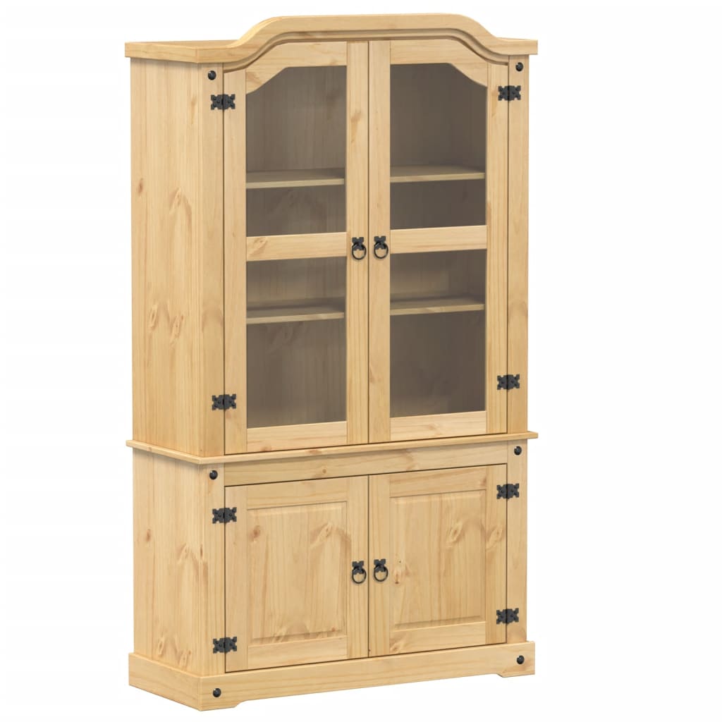 vidaXL Vitrine Corona 103,5x42x180 cm Massivholz Kiefer | vidaXL.de