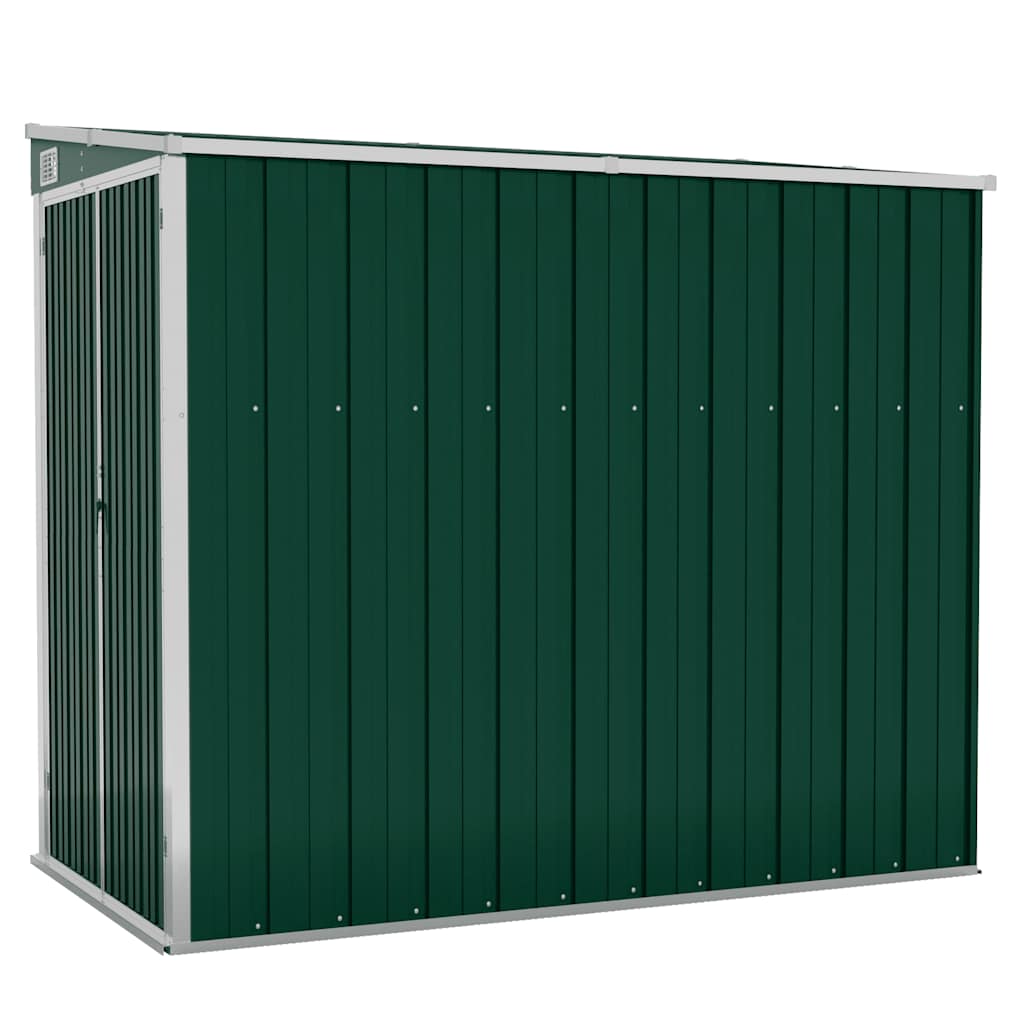vidaXL Anbauschuppen Grün 118x194x178 cm Verzinkter Stahl | vidaXL.de
